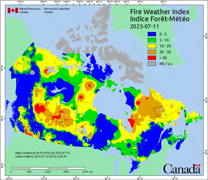 Canadian Wildland Fire Information System | Fire Weather Maps