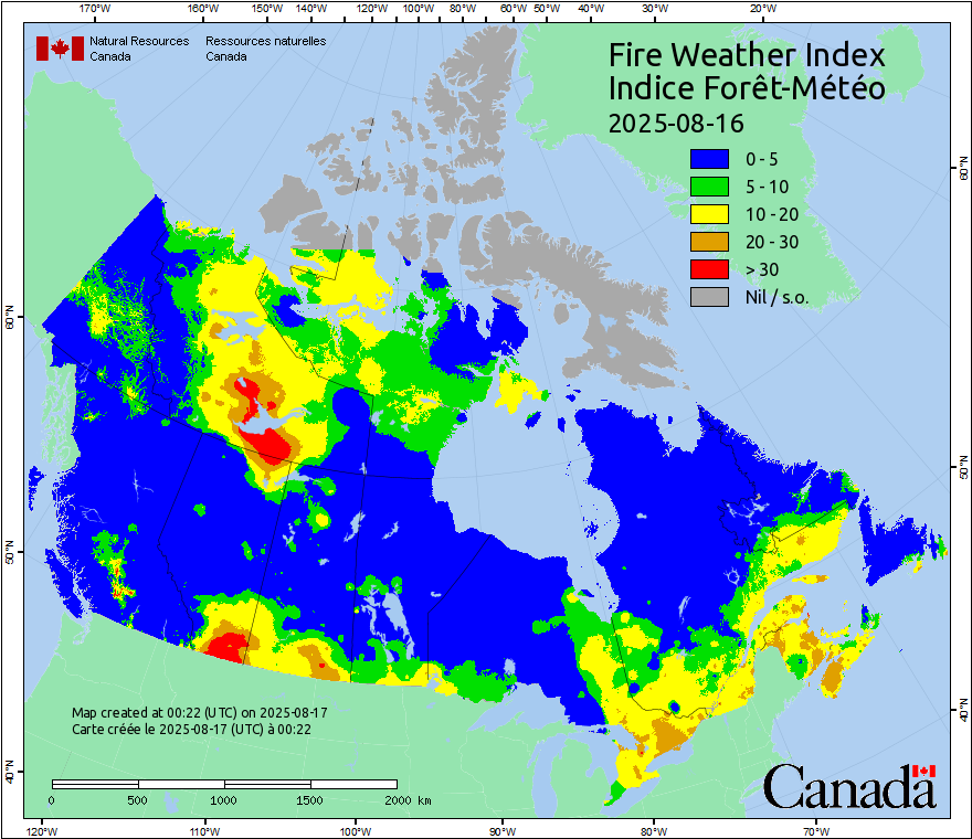 Canadian Wildland Fire Information System | Fire Weather Maps