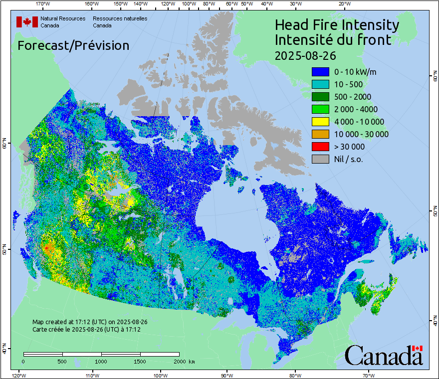 Canadian Wildland Fire Information System | Fire Behavior Maps